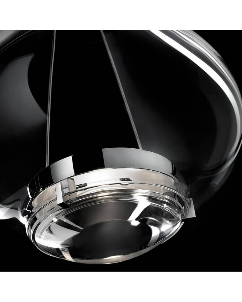 SUSPENSION LODES | SKY-FALL Medium Fumée Brillant - SCENEO L'art de la lumière