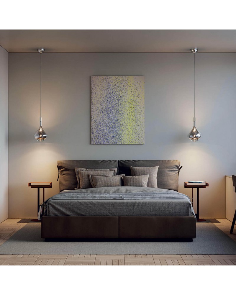 SUSPENSION LODES | SKY-FALL Medium Fumée Brillant - SCENEO L'art de la lumière