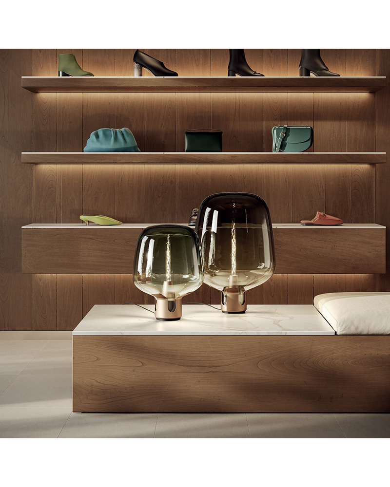 Lampe à poser LODES | Flar Big Champagne - SCENEO L'art de la lumière