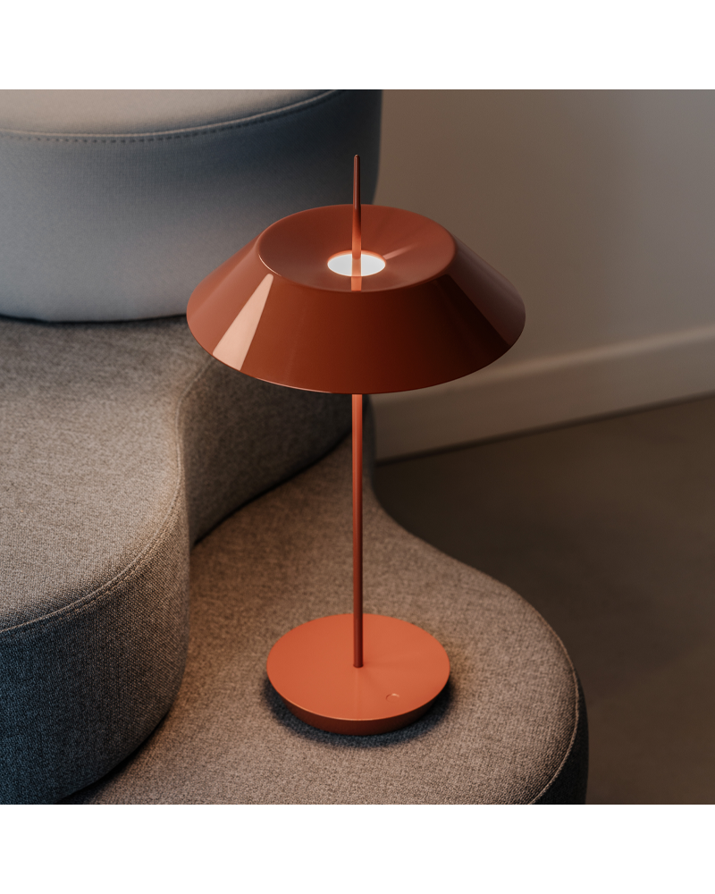 VIBIA | Lampe rechargeable Mayfair Mini Terra Red - SCENEO
