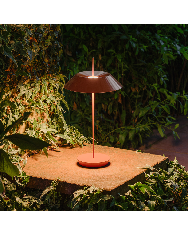 VIBIA | Lampe rechargeable Mayfair Mini Terra Red - SCENEO