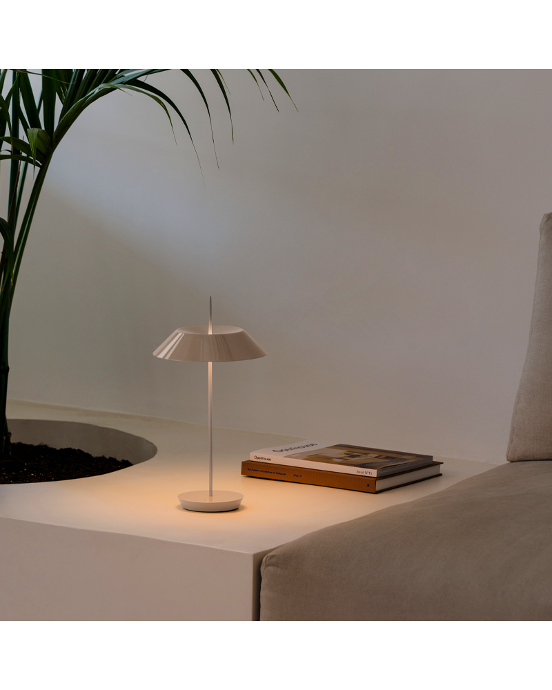 VIBIA | Lampe rechargeable Mayfair Mini Beige - SCENEO